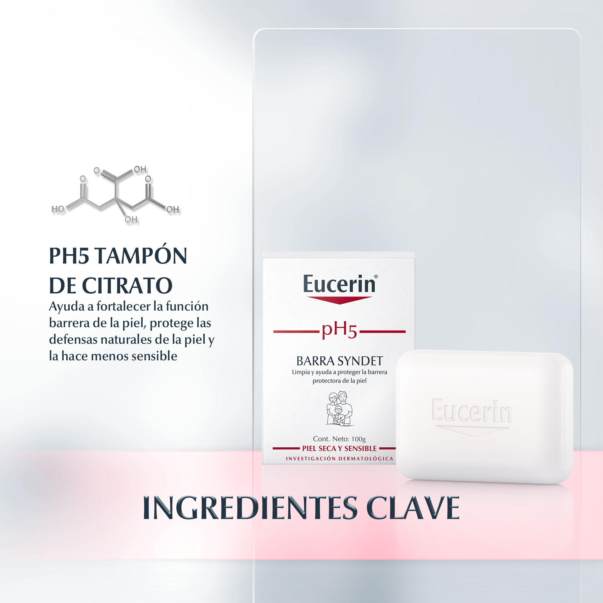 Barra Syndet pH5 para Piel Seca y Sensible | Eucerin