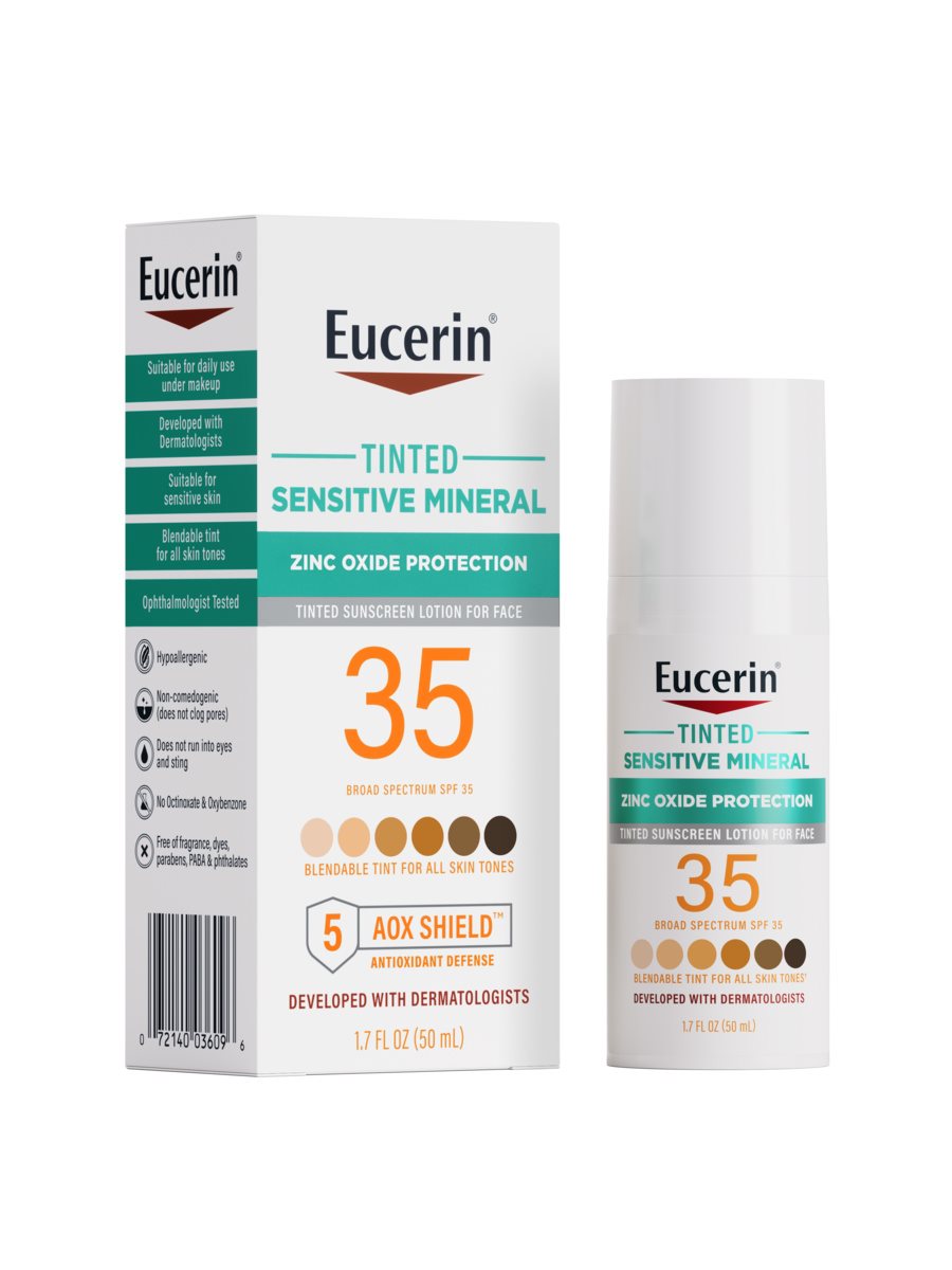 Tinted Mineral Face Sunscreen Lotion SPF 50 - Eucerin Sun