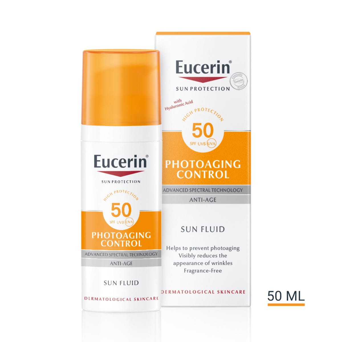 Sun Fluid Photoaging Control SPF 50 | Anti-age sunscreen for face | Eucerin