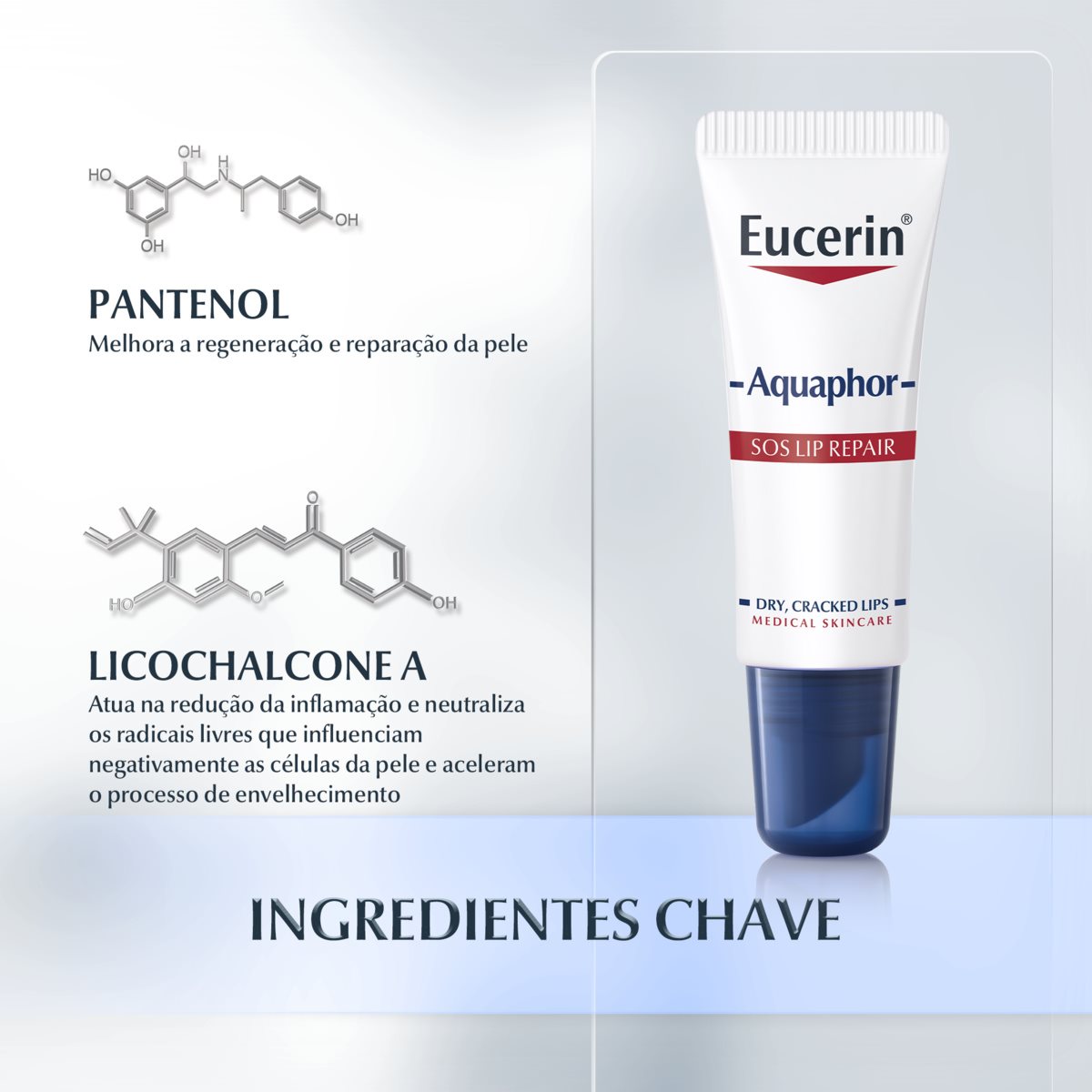 Aquaphor SOS Regenerador Labial | Lábios secos e gretados | Eucerin