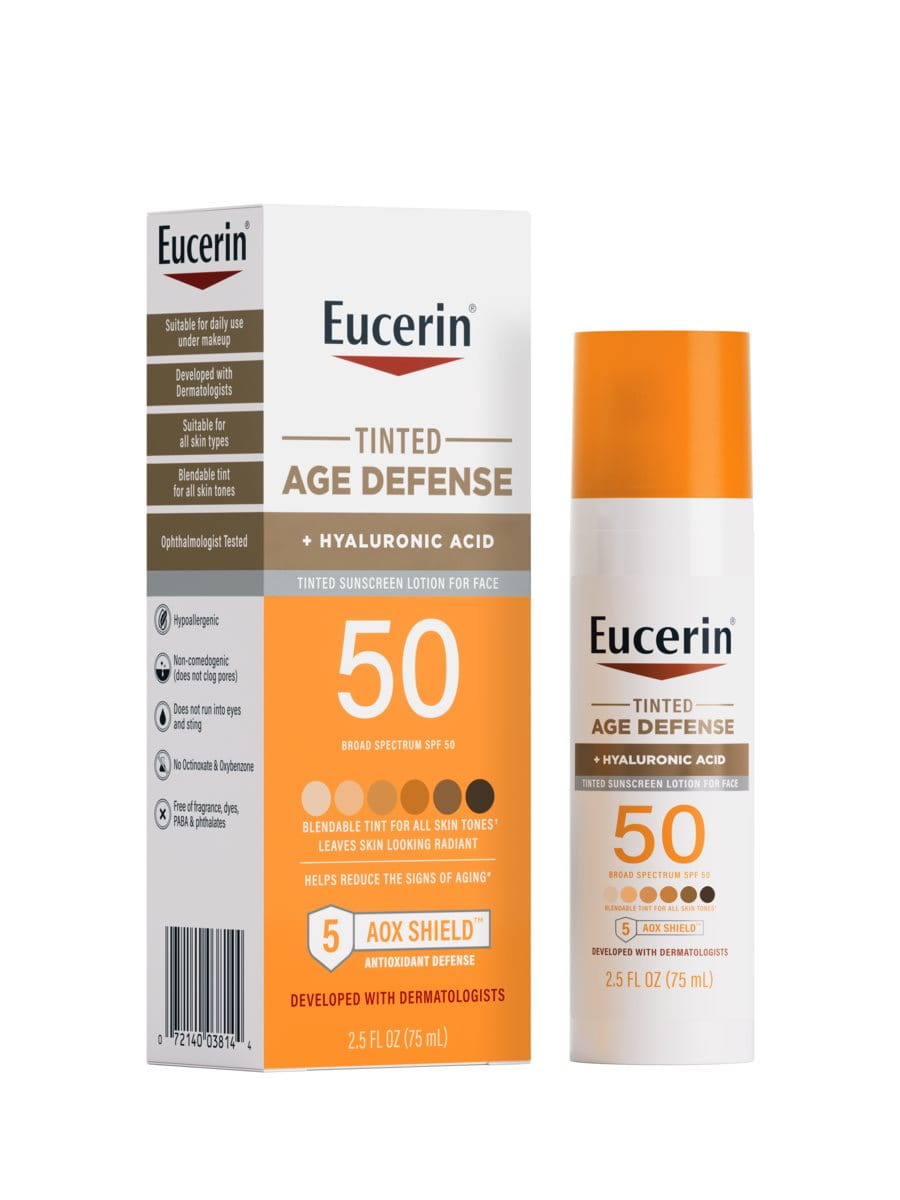 Tinted Age Defense Face Sunscreen Lotion SPF 50-Eucerin Sun