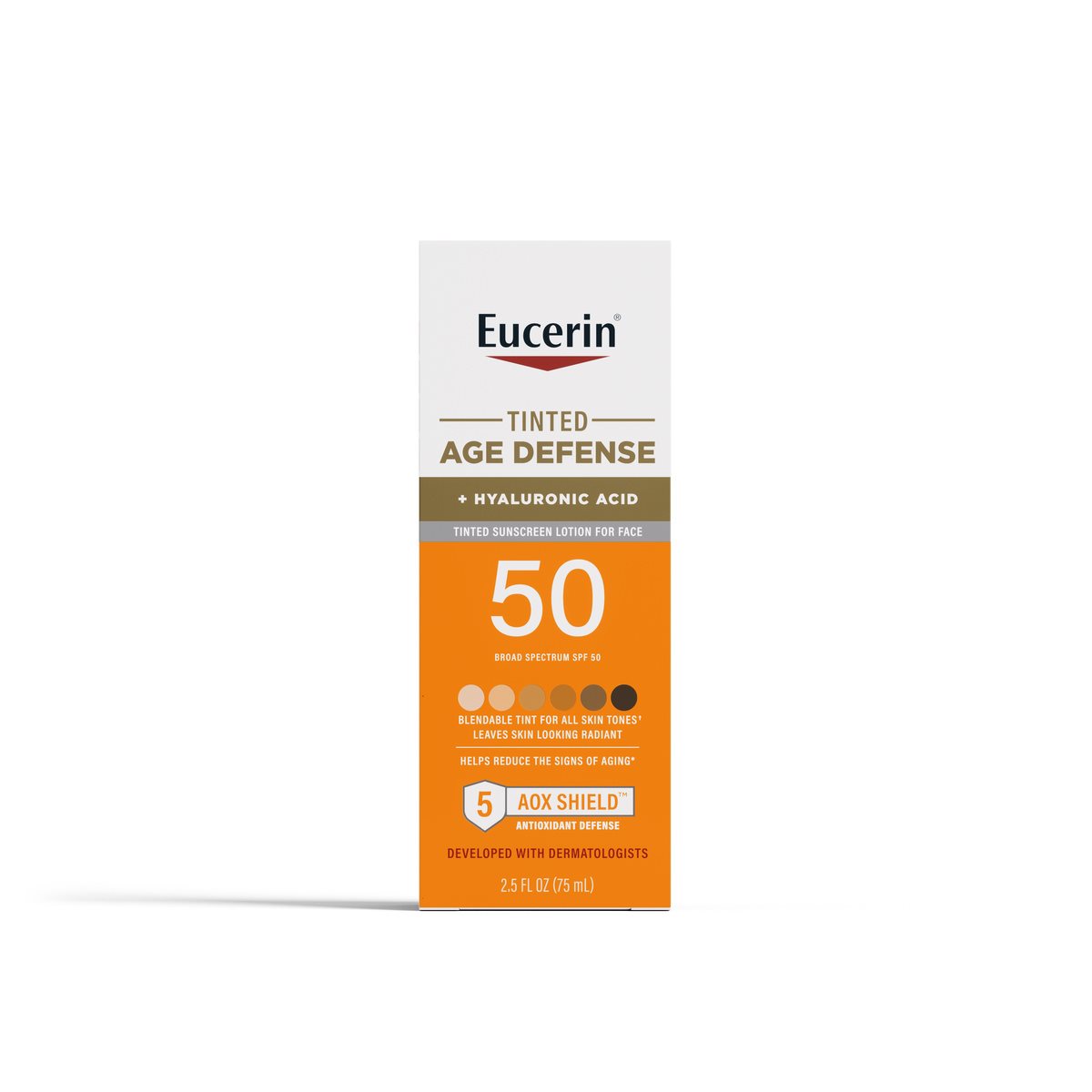 Tinted Age Defense Face Sunscreen Lotion SPF 50-Eucerin Sun