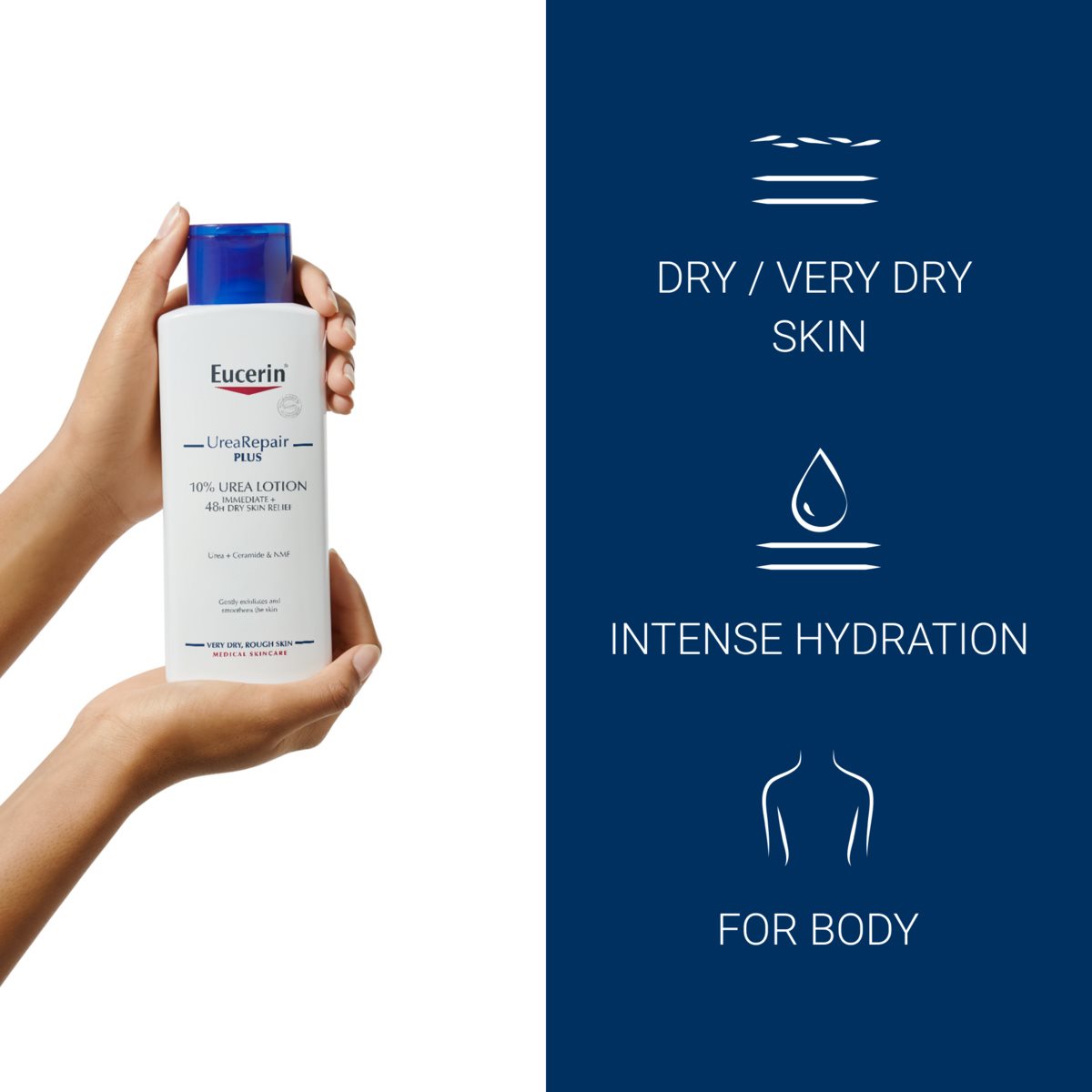 Eucerin 10% Urea Body Lotion | Immediate + 48h Dry Skin Relief