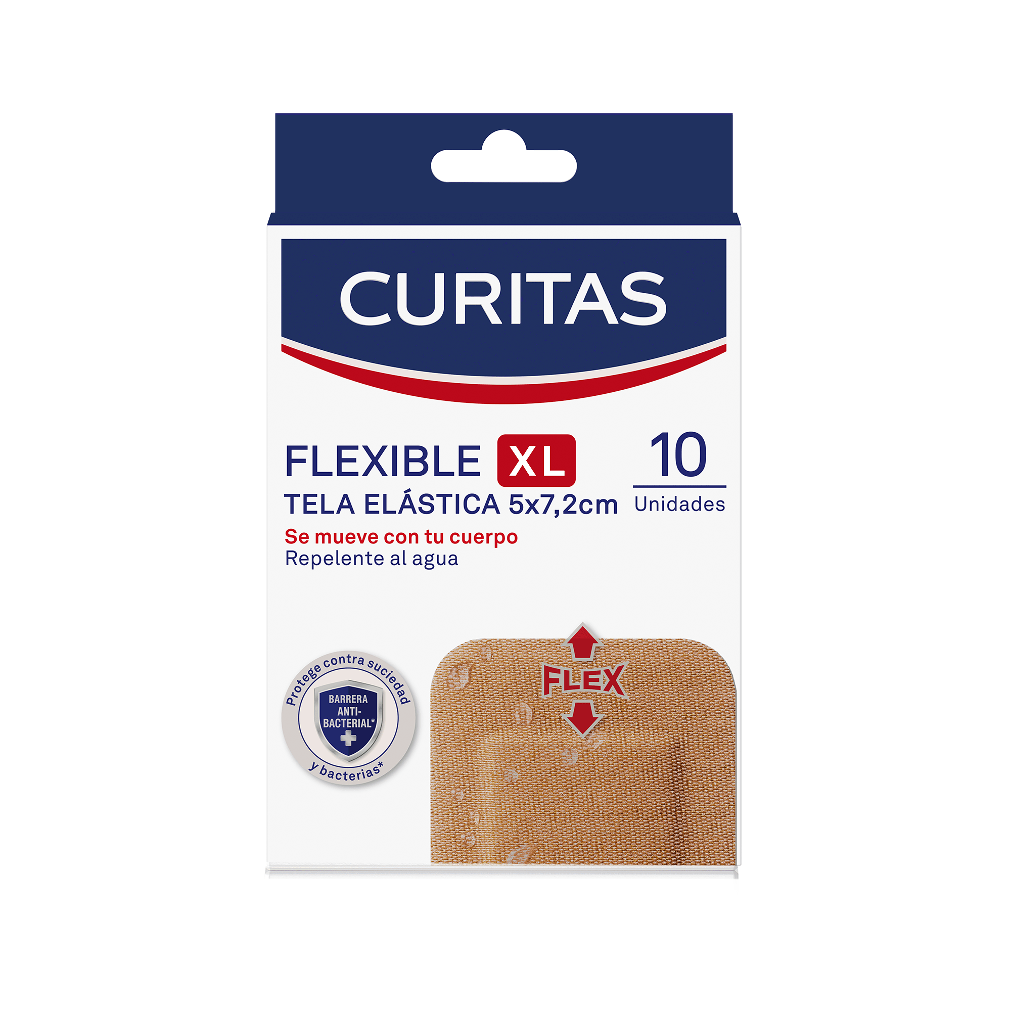 Curitas® Flexible XL x10: Solución perfecta para heridas grandes con máxima adaptabilidad.