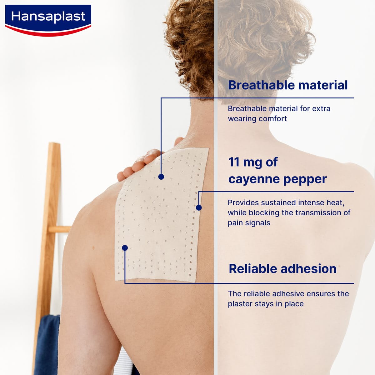 Hansaplast Heat Plaster 11mg - Muscle Pain Relief with Soothing Heat