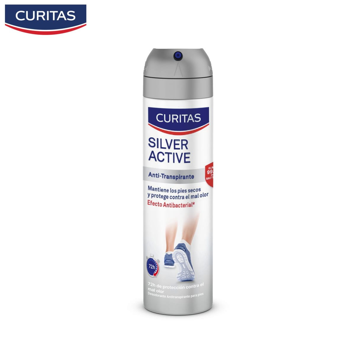 Curitas Silver Active 150ml - Antitranspirante para pies